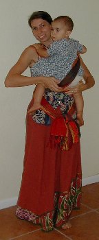 Front Cross Carry with a Woven Wrap Step 3 - Wrap Your Baby