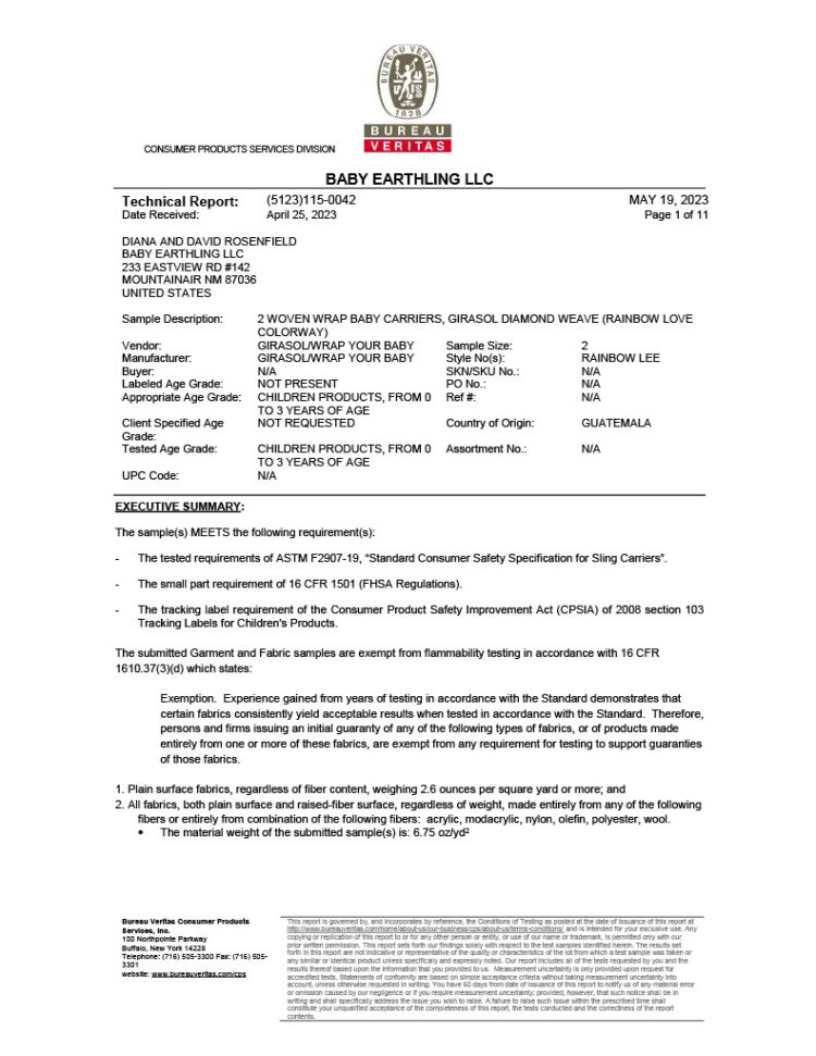 Wrap Safety and Testing - Wrap Your Baby